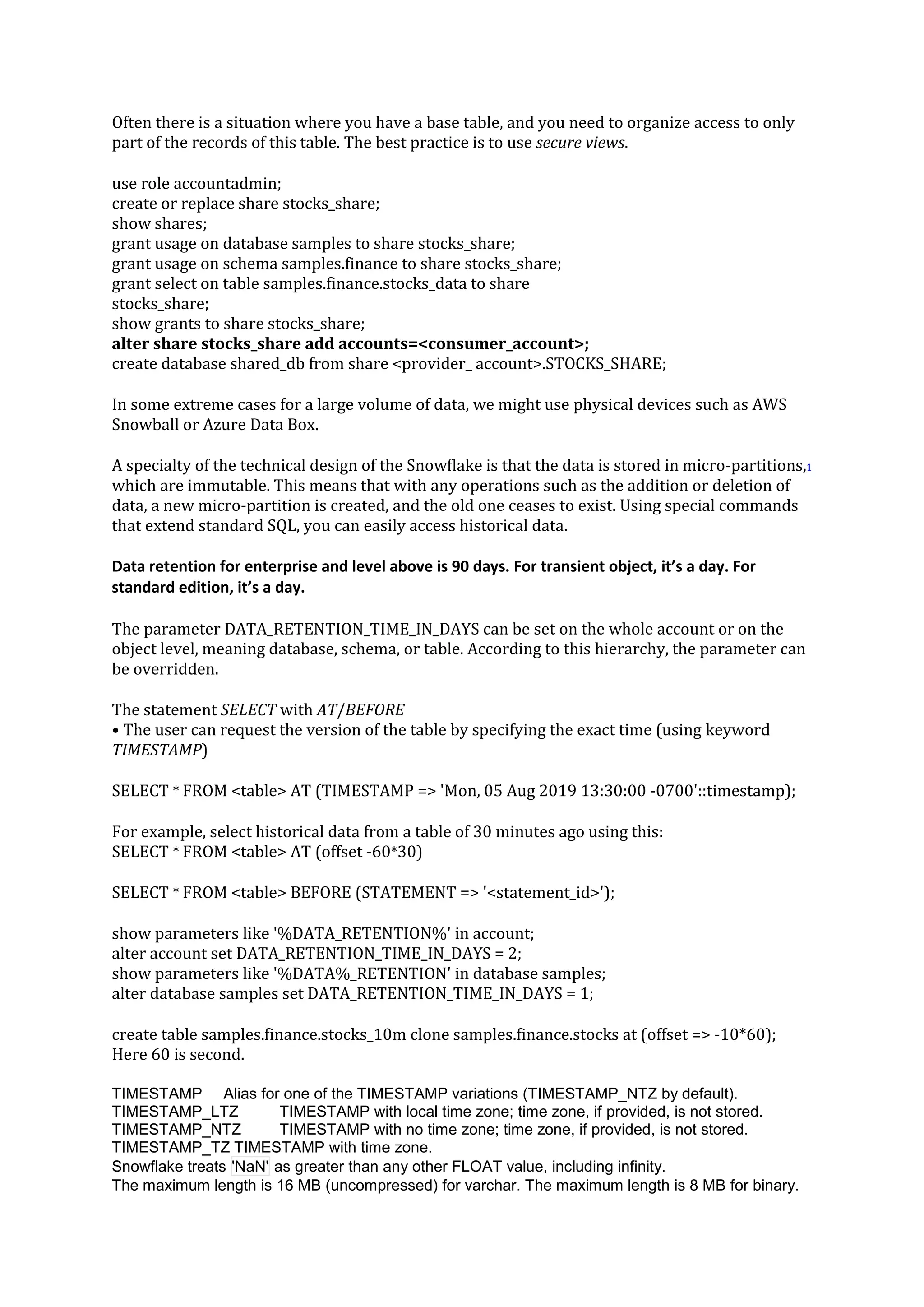 Snowflake Notes_Part_2.docx