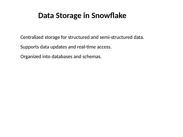 snowflake tool of data management database | PPT
