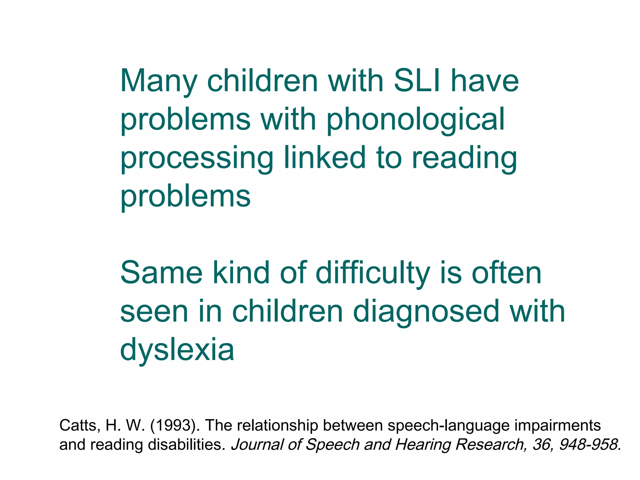SLI and reading: 1. decoding | PPT