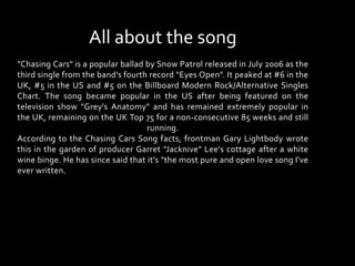 Chasing Cars Snow Patrol Album Cover