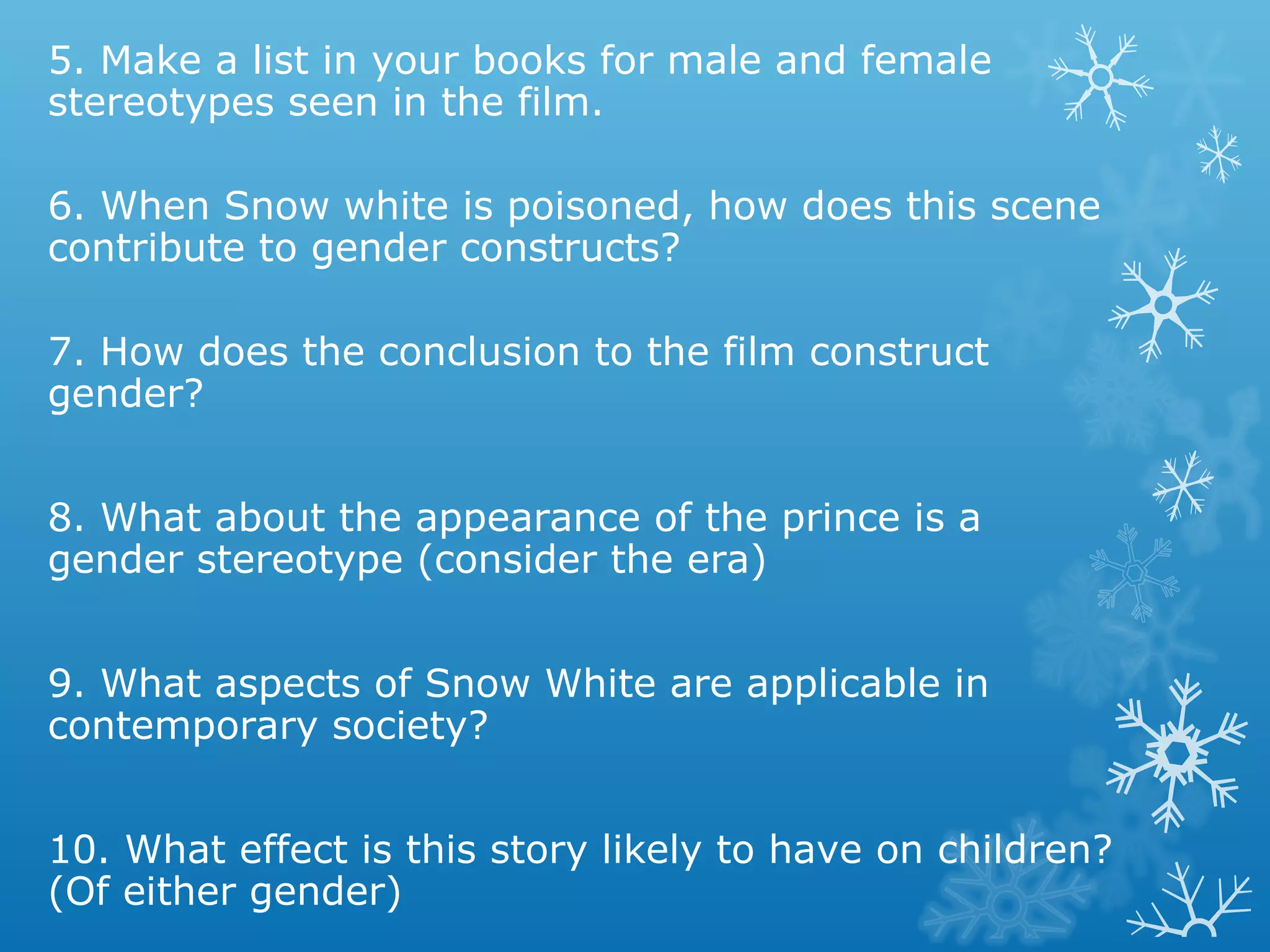 Gender Constructs - Snow white | PPT