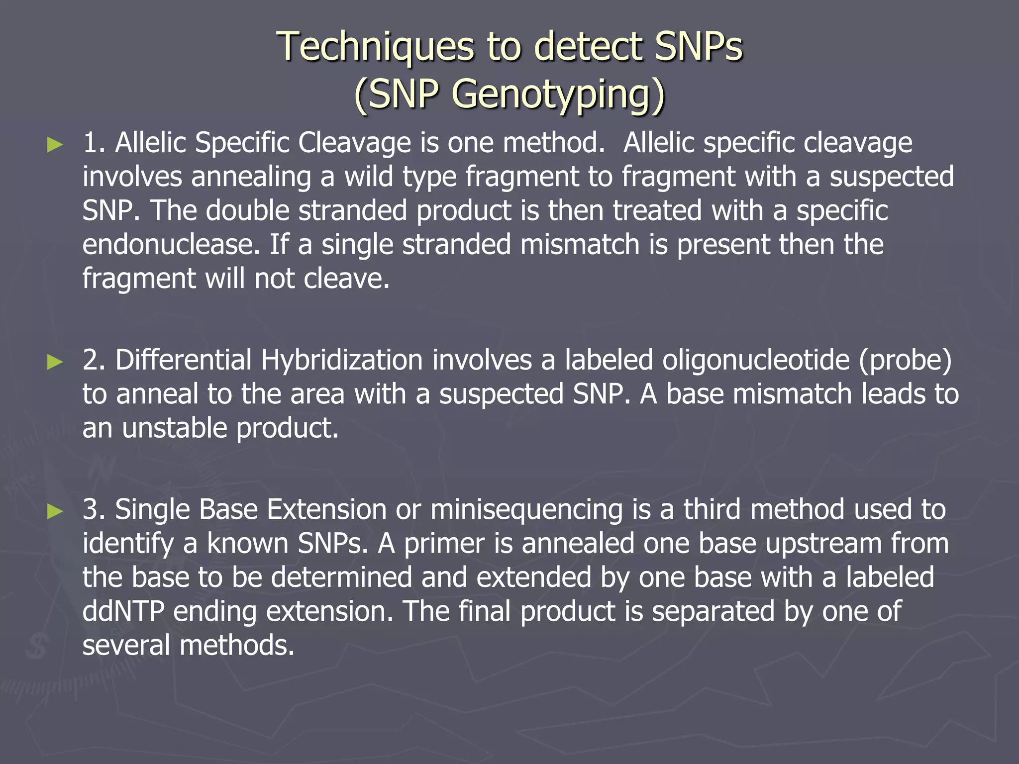 Single nucleotide polymorphism, (SNP) | PPT