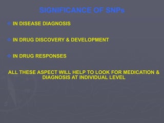 Single nucleotide polymorphism, (SNP) | PPT