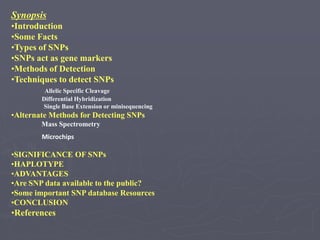 Single nucleotide polymorphism, (SNP) | PPT