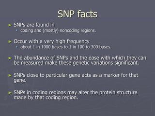Single nucleotide polymorphism, (SNP) | PPT