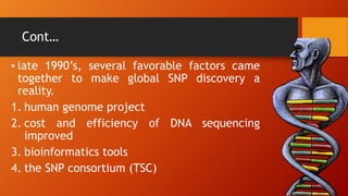 SNP Detection Methods and applications | PPTX