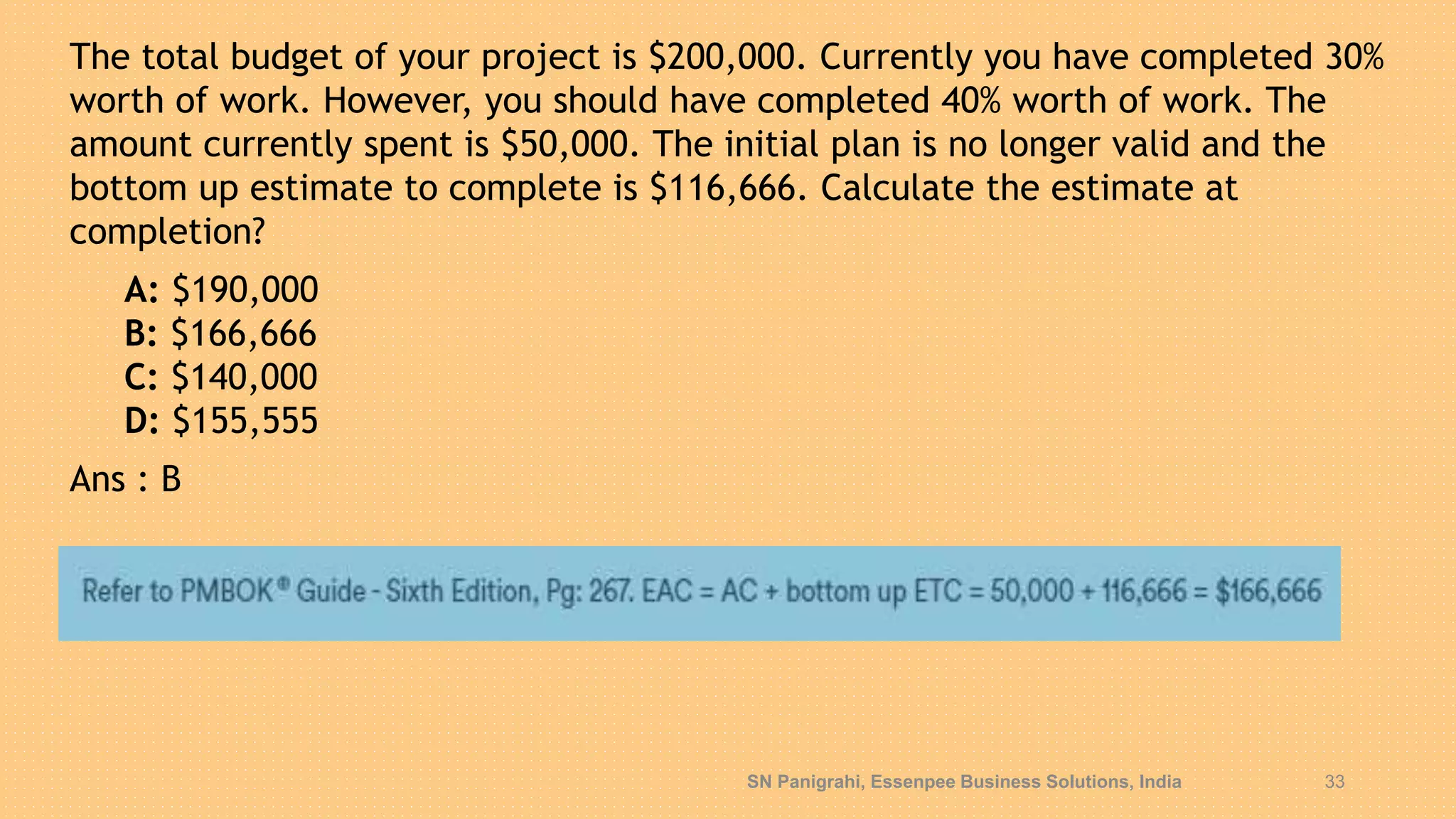 #Measuring Project Performance - Earned Value Management System# By SN ...