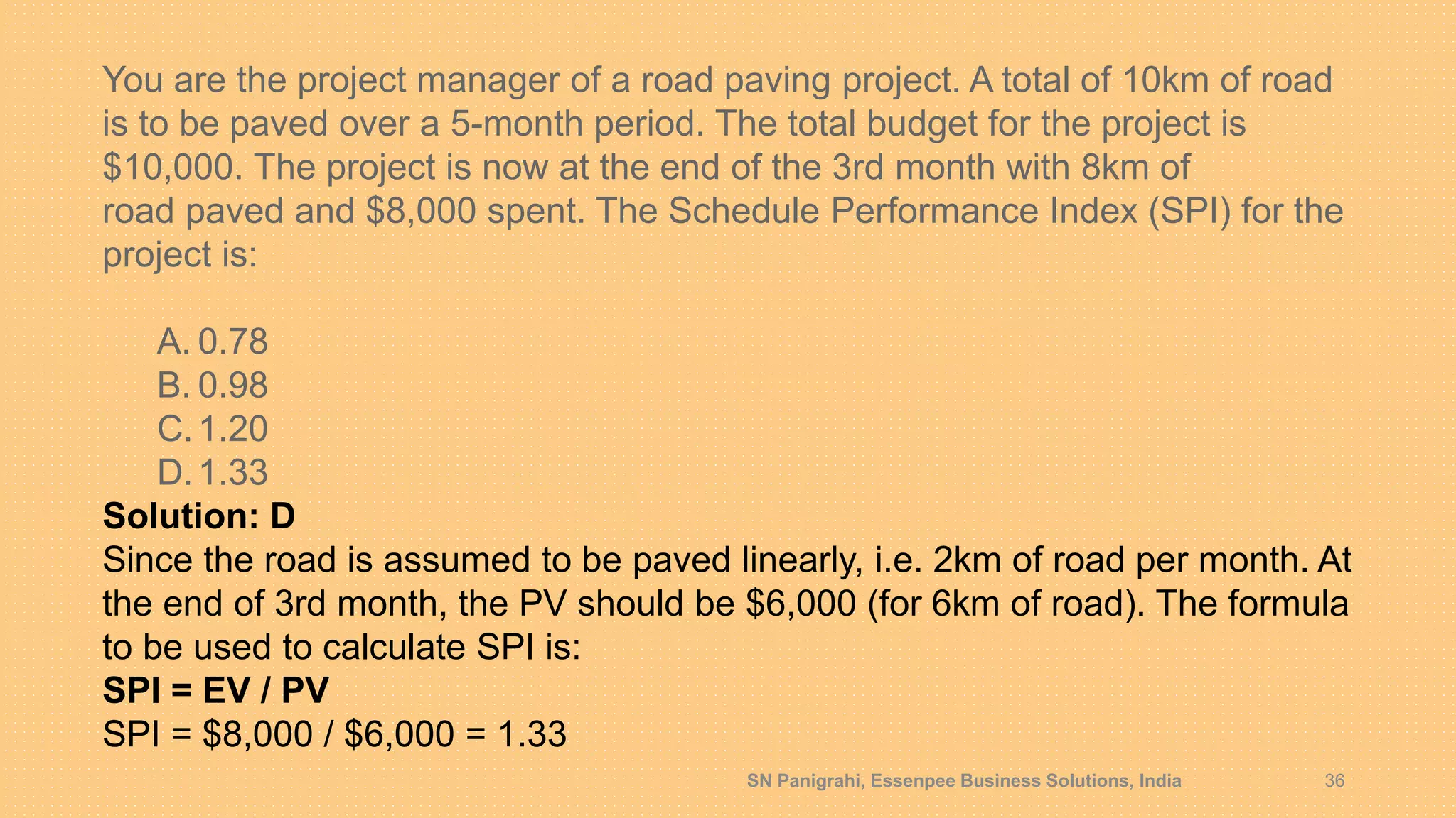 #Measuring Project Performance - Earned Value Management System# By SN ...