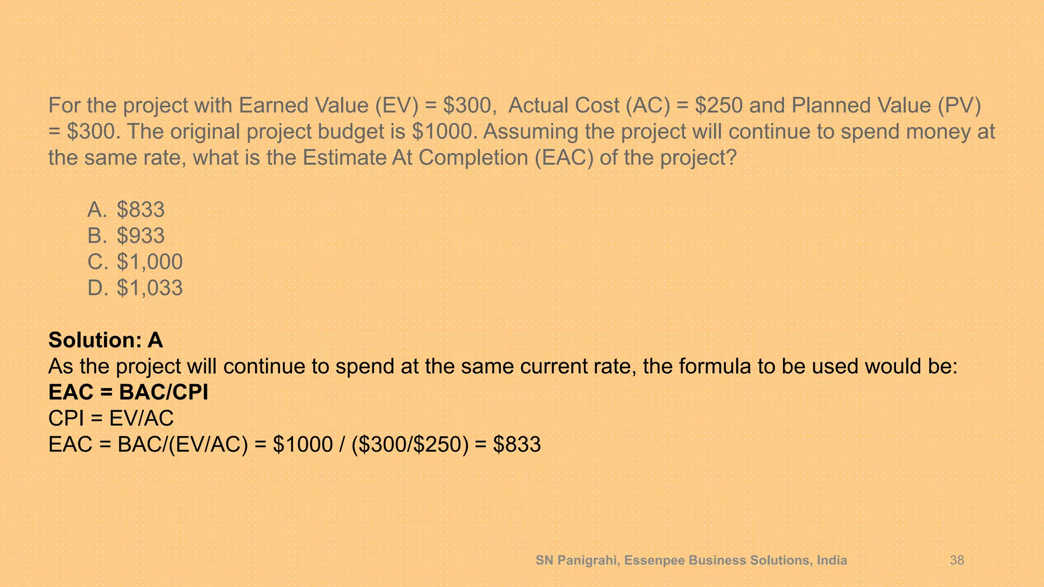 #Measuring Project Performance - Earned Value Management System# By SN ...