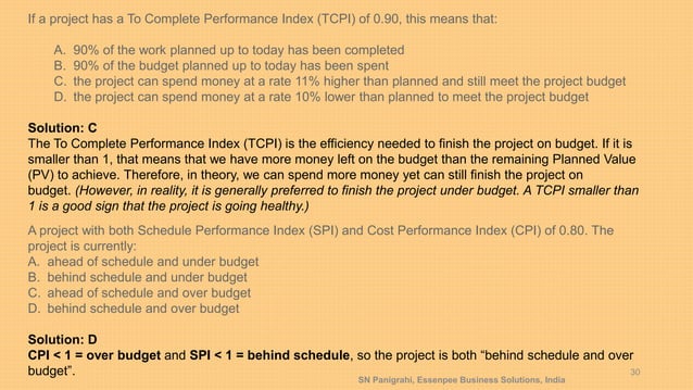 #Measuring Project Performance - Earned Value Management System# By SN ...