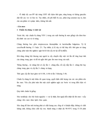 Sản phẩm sữa chua hoa quả | DOCX