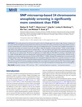 Snp microarray based 24 chromosome | PDF | Infertility | Reproductive ...