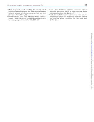 Snp microarray based 24 chromosome | PDF | Infertility | Reproductive ...