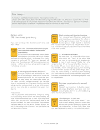 THE CIO PLAYBOOK NINE STEPS CIOS MUST TAKE FOR SUCCESSFUL DIVESTITURE | PDF