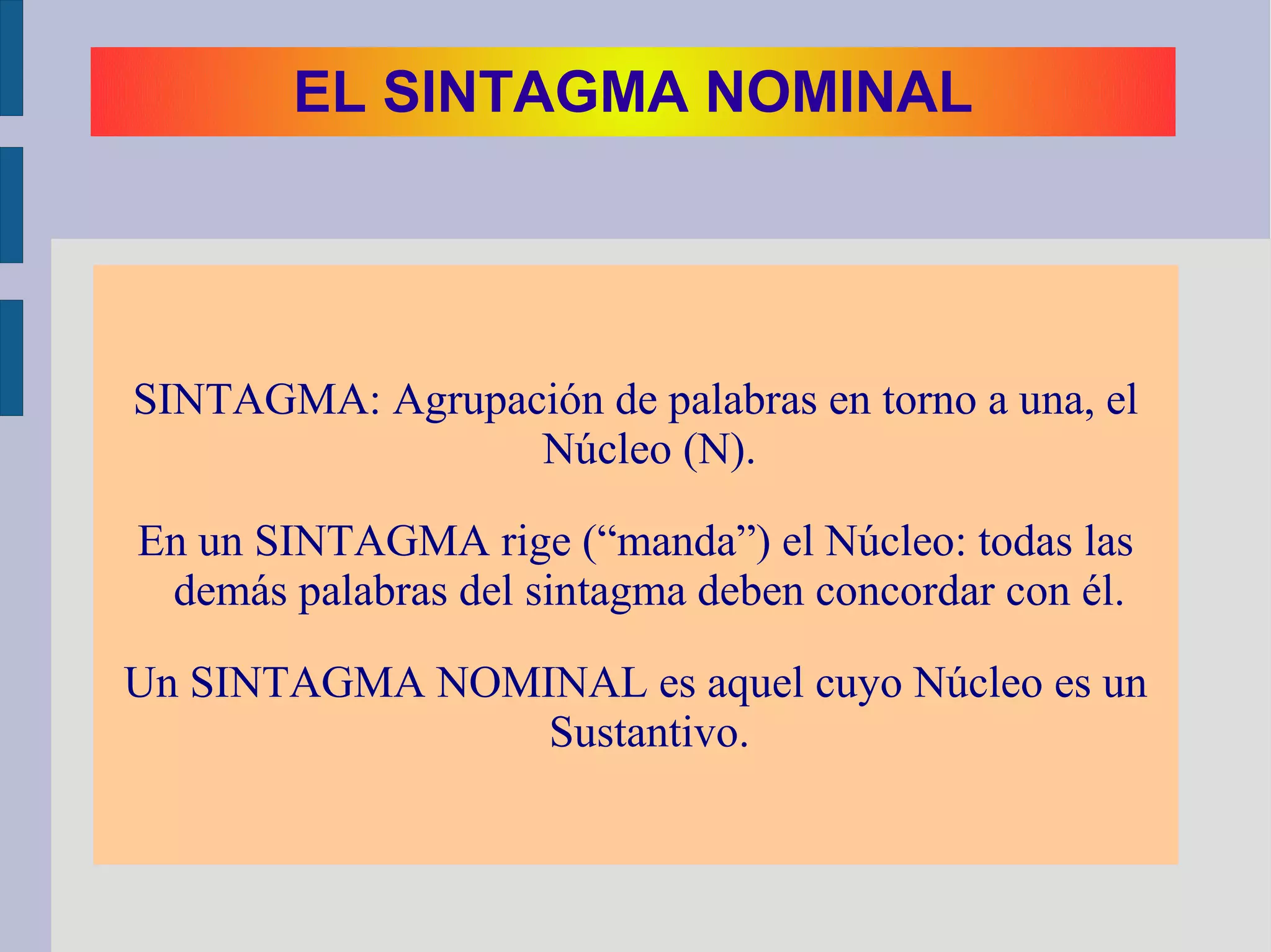 Sintagma Nominal para estudiantes de Secundaria | ODP