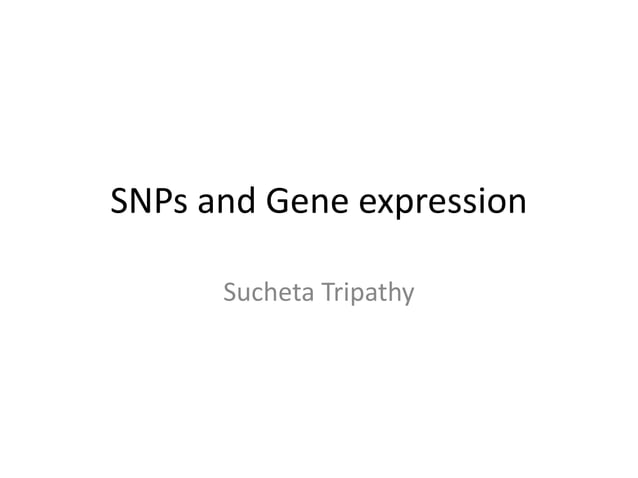 Snps and microarray | PPT