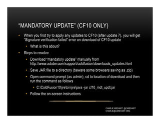 Updating hotfixing ColdFusion | PDF