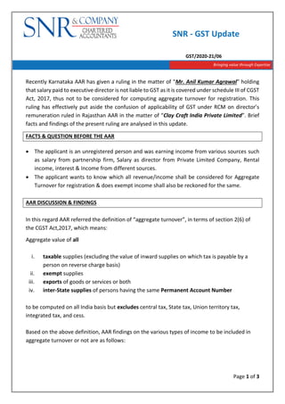 Snr gst update | PDF