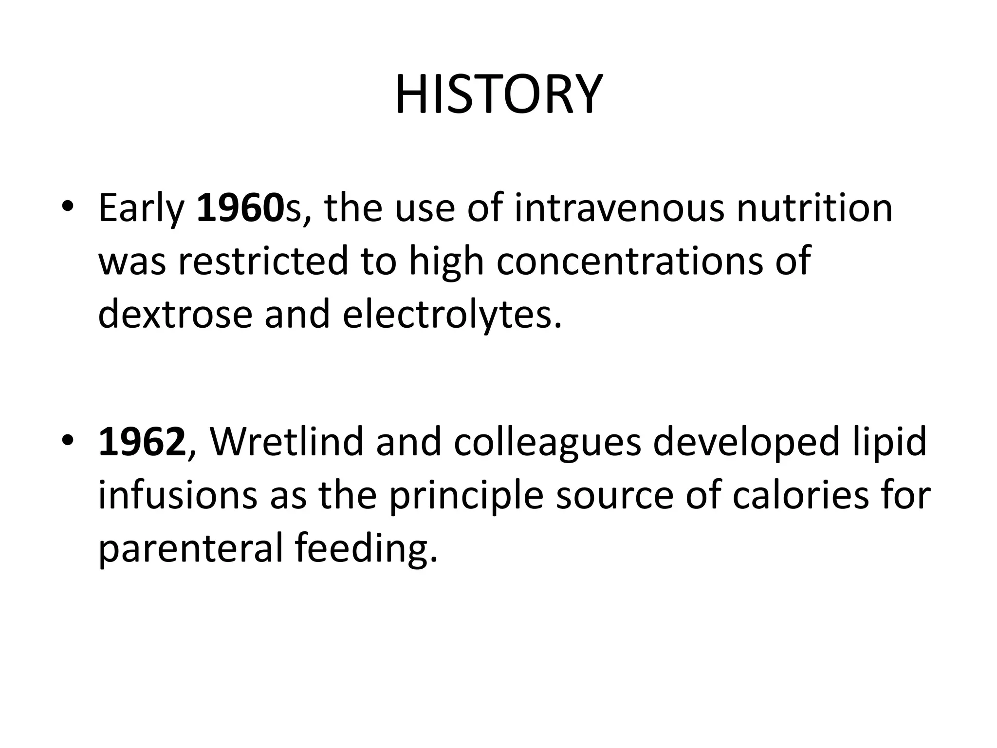 Supplementary Nutritional Support - SNS / TPN | PPT