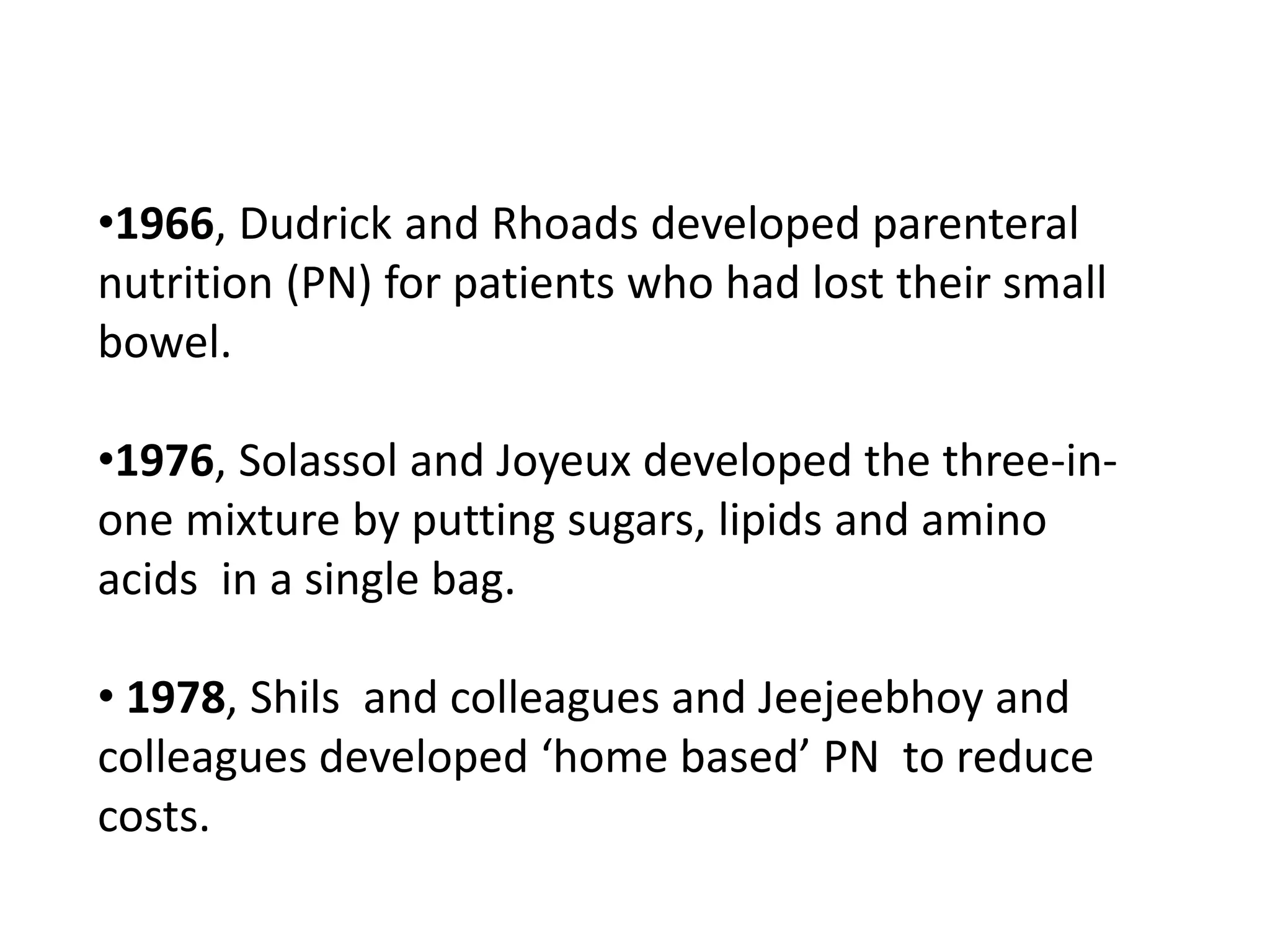 Supplementary Nutritional Support - SNS / TPN | PPT