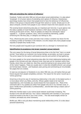 Social Networking & Dunbar Number | PDF