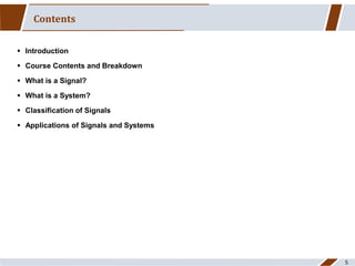 Signal and System _Lec_01_Introduction | PDF