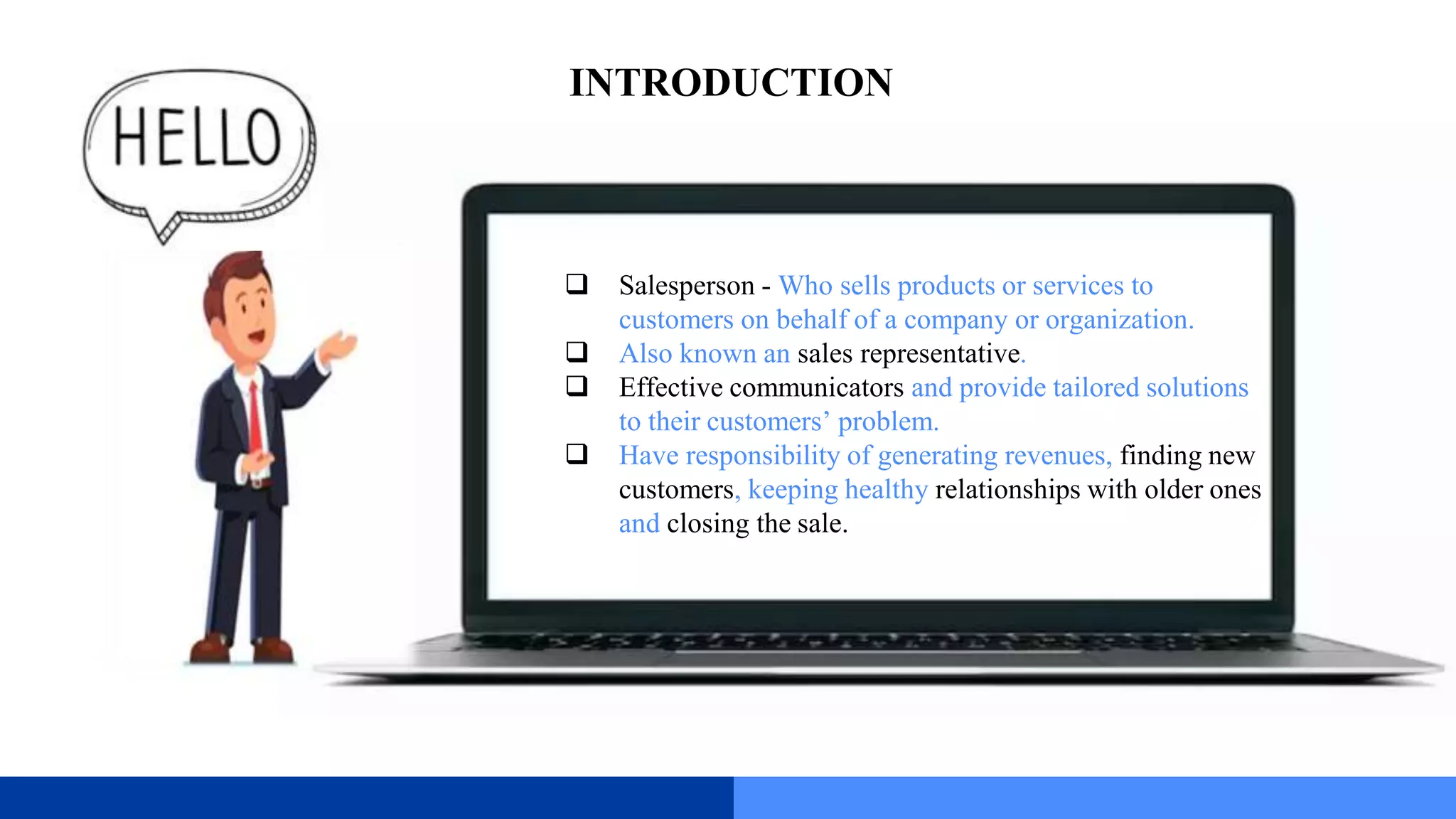 A day in the life of a salesman/woman | PPTX