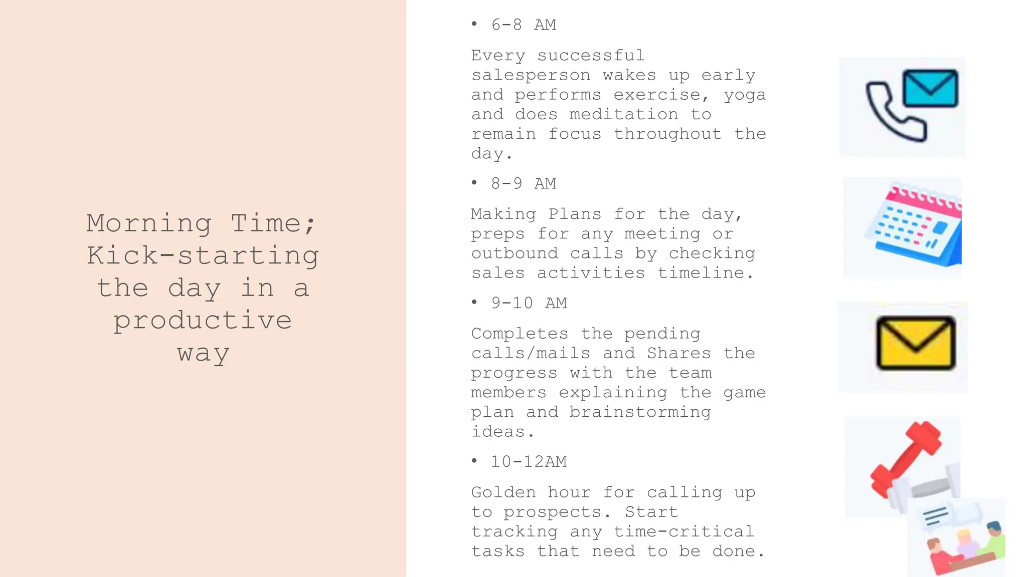 A DAY IN THE LIFE OF A SALESPERSON .pptx | Sales | Business