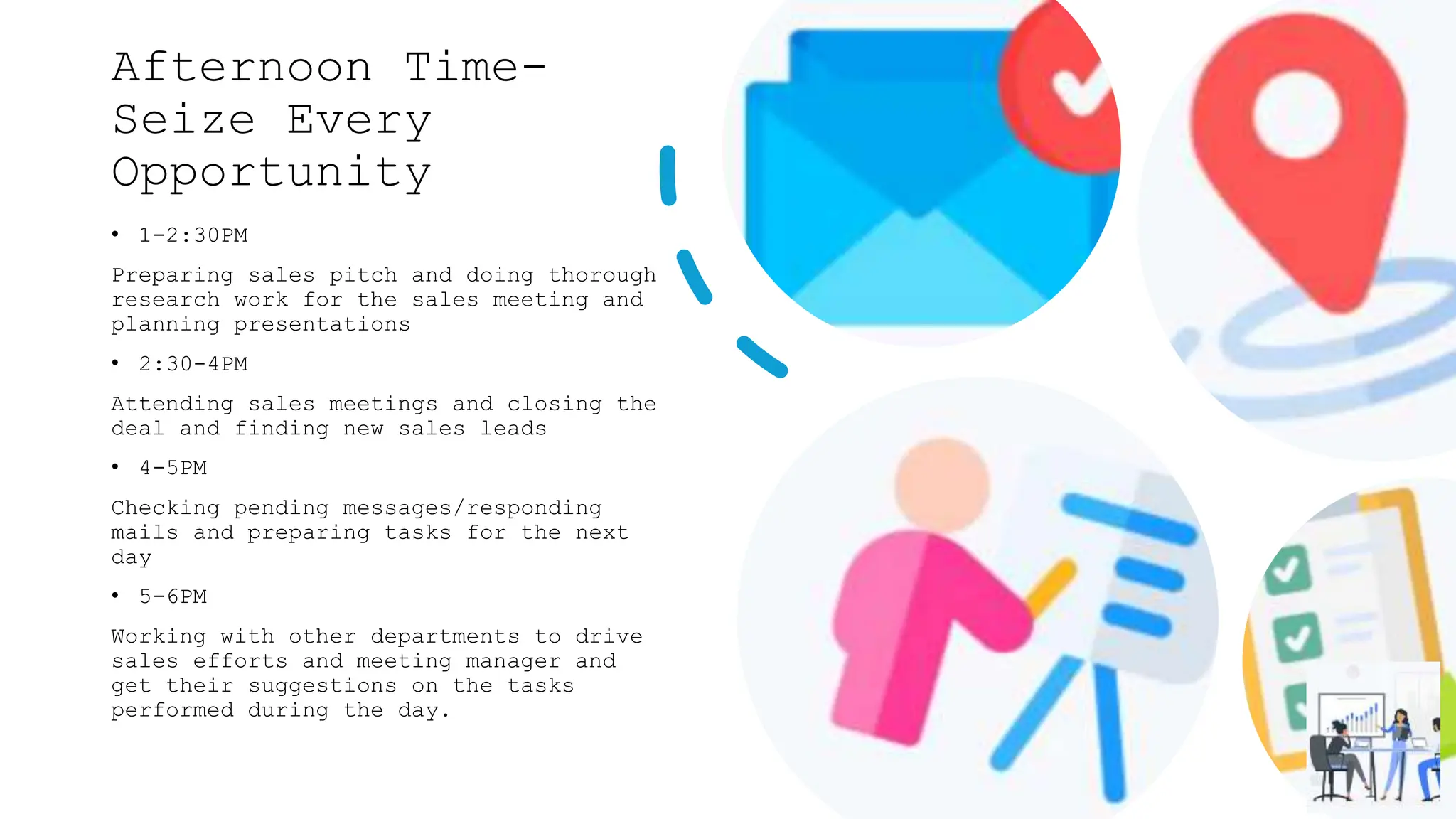 A DAY IN THE LIFE OF A SALESPERSON .pptx | Sales | Business