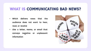 COMMUNICATING BAD NEWS | PPTX