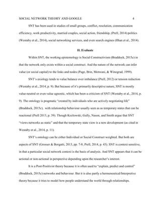 Social Network Theory and Google | PDF