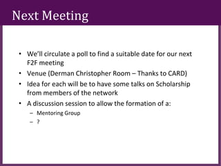 Discussion Session - Teaching Fellow Network | PPTX