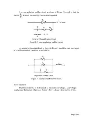 Snubber circuits | PDF