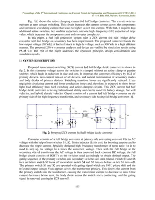 Snubberless current fed half bridge isolated converter for fuel cell ...