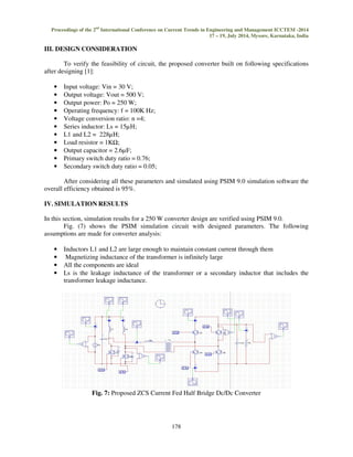 Snubberless current fed half bridge isolated converter for fuel cell ...
