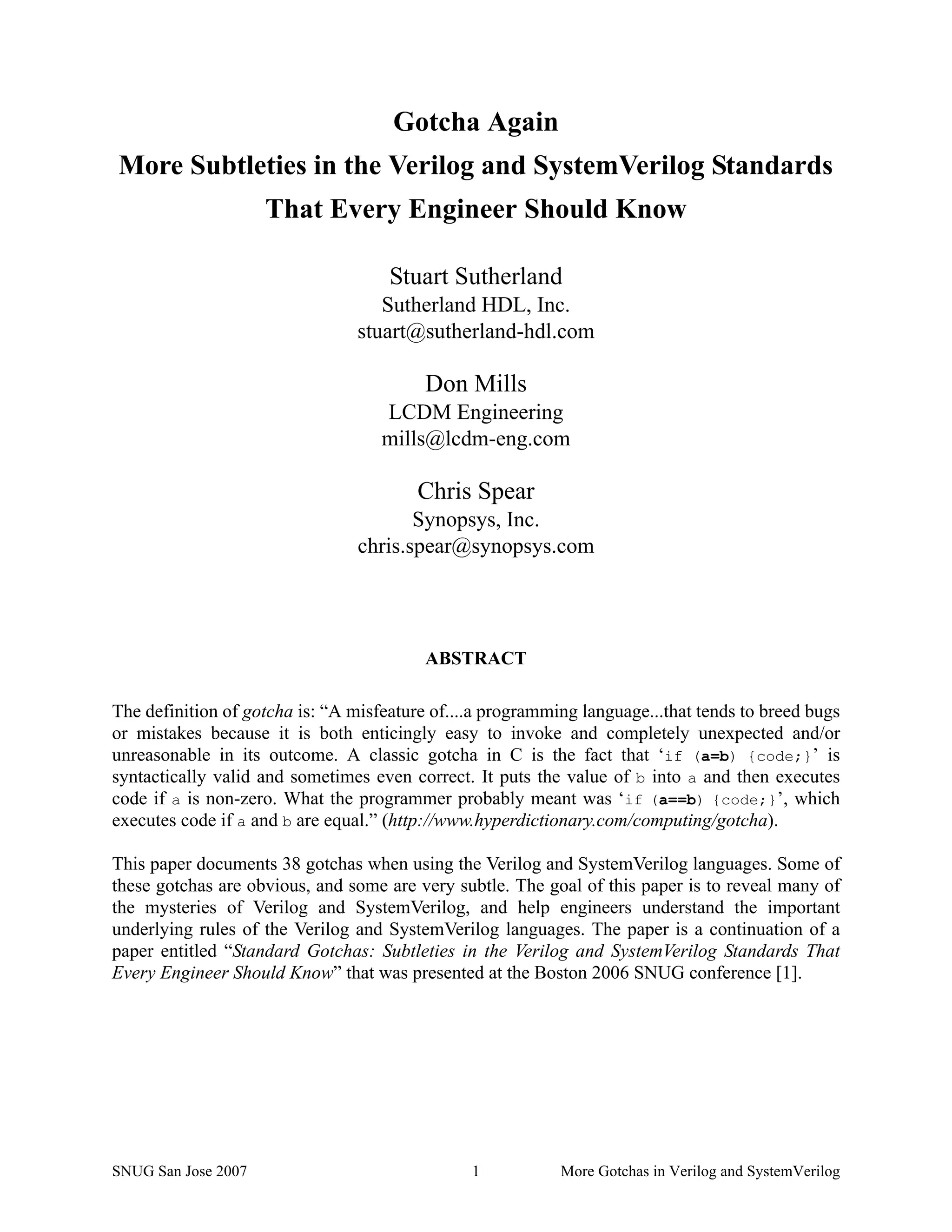 snug07_Verilog Gotchas for Verification.pdf