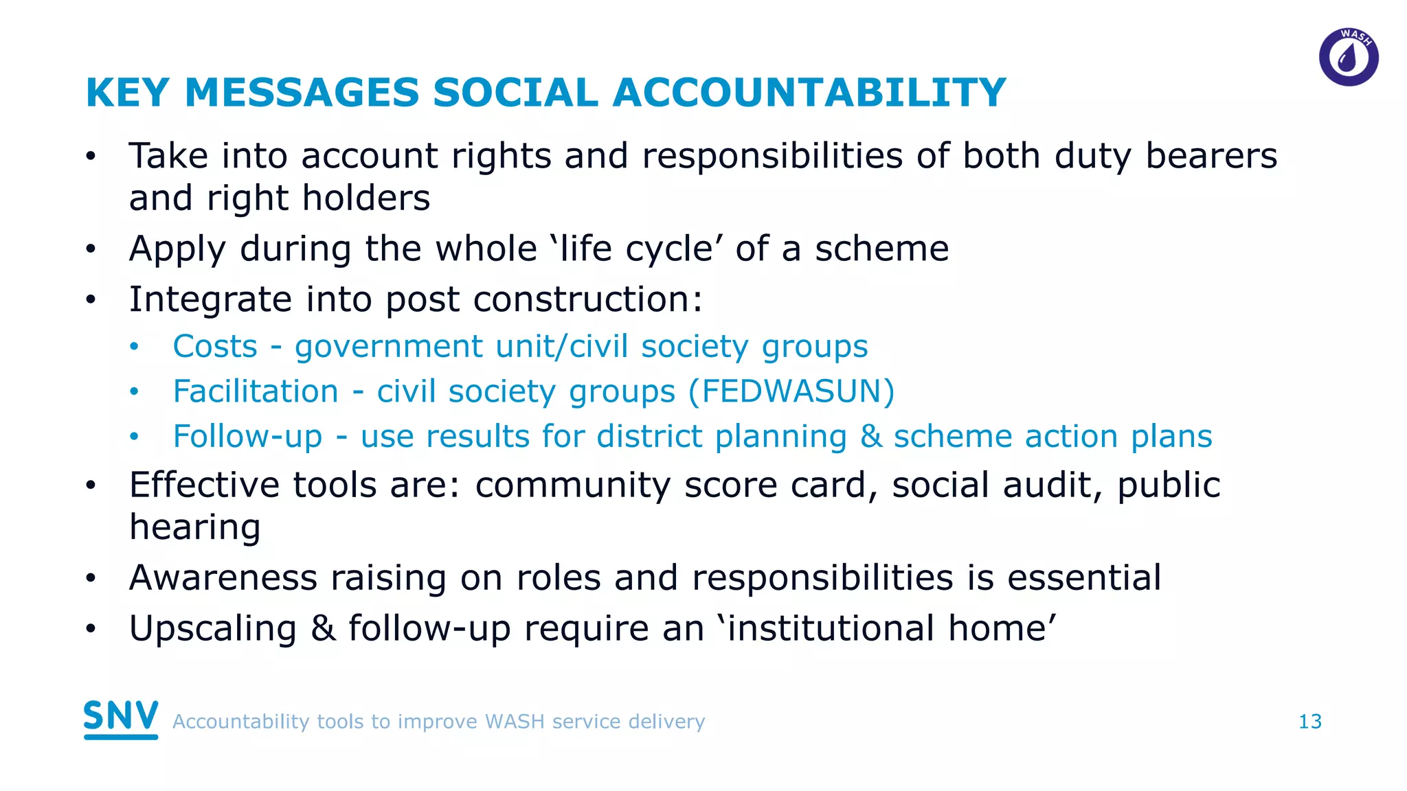 Accountability : approaches, mechanisms & tools | PDF