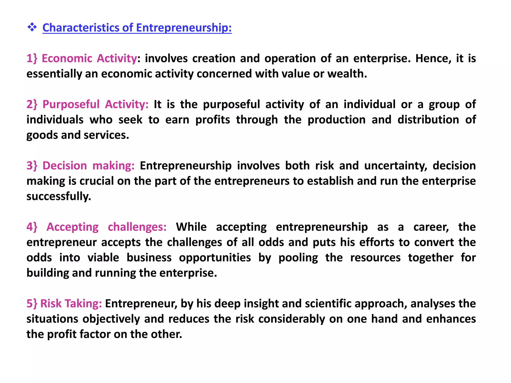 Concept of Entrepreneur and Entrepreneurship | PPTX