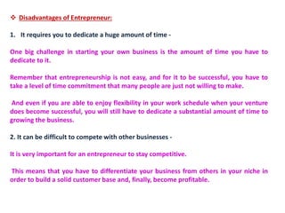 Concept of Entrepreneur and Entrepreneurship | PPTX