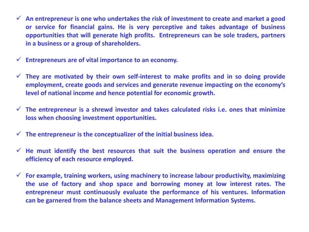 Concept of Entrepreneur and Entrepreneurship | PPTX