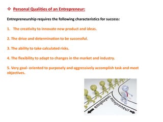 Concept of Entrepreneur and Entrepreneurship | PPTX