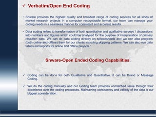 Snware Research Services Presentation | PPT