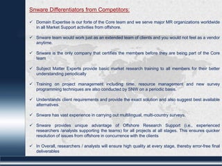 Snware Research Services Presentation | PDF