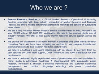 Snware Research Services Presentation | PPT