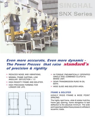 SEW Power Presses: SNX Serese Power Press Brochure | PDF