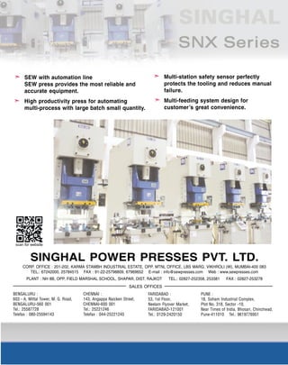 SEW Power Presses: SNX Serese Power Press Brochure | PDF