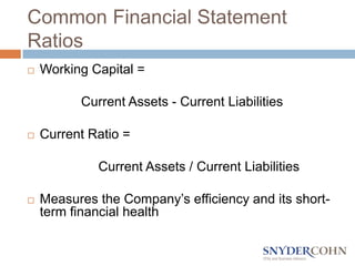 Snydercohn - Understanding Financial Statements | PPTX