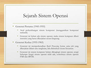 Konsep dan Sejarah Sistem Operasi | PPT