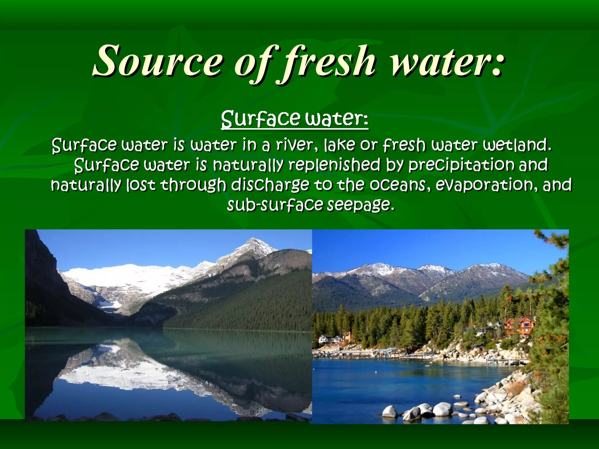 Water Resources ppt scinece project | PPT