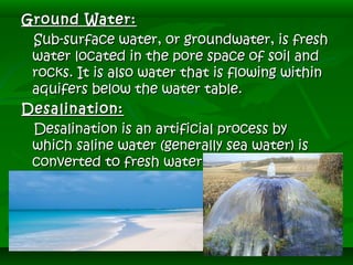 Water Resources ppt scinece project | PPT
